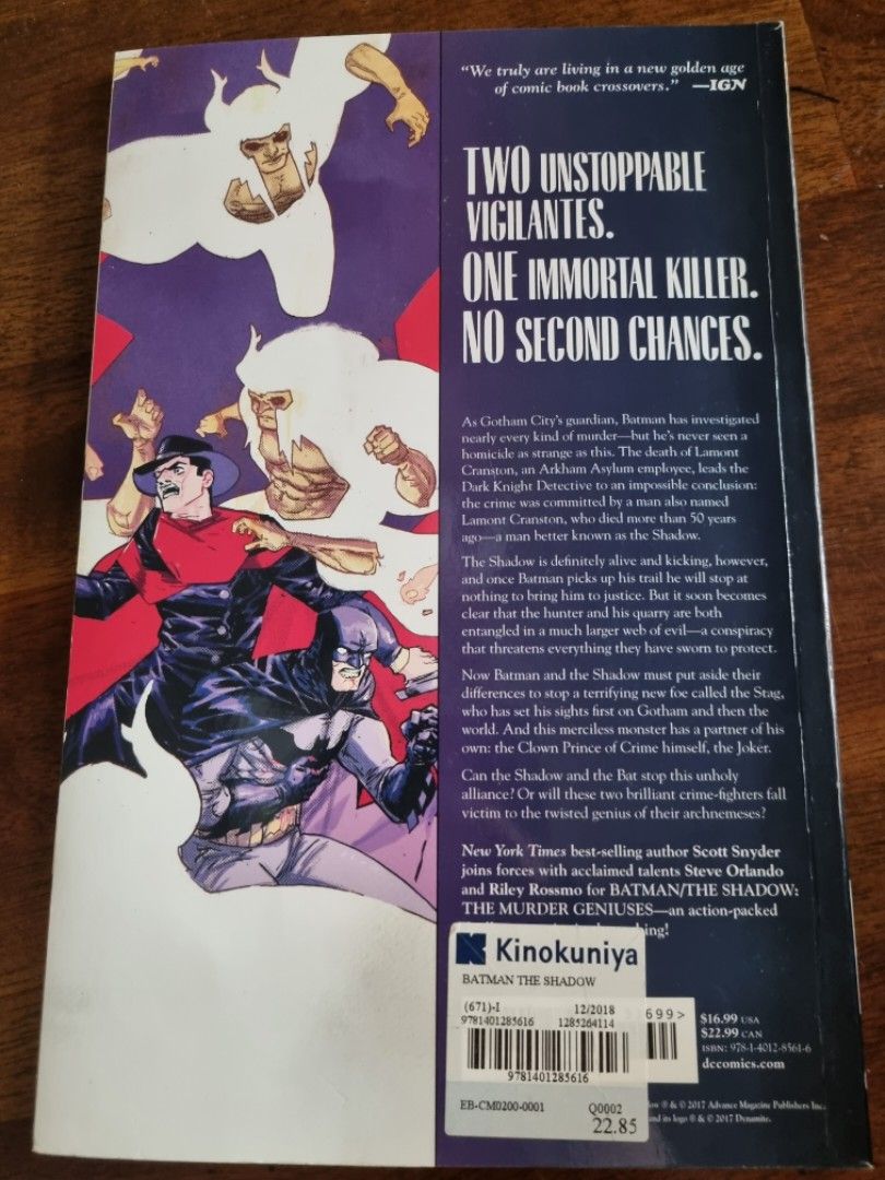 Batman Shadow The Murder Geniuses comic book, Hobbies & Toys, Books ...