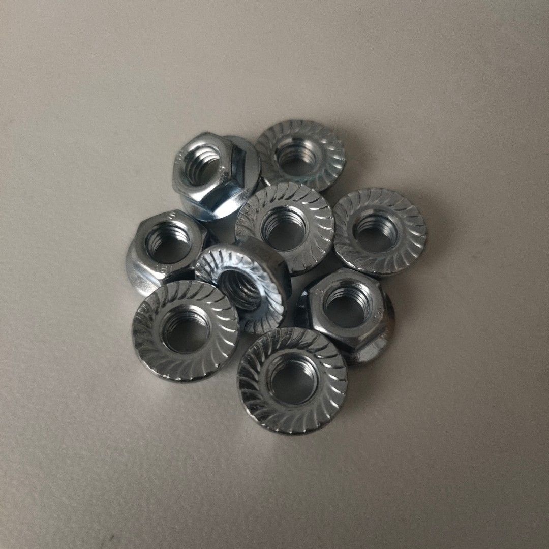 Baut Topi Kunci 10 mm Sekrup Bolt Mur Hex Galvanis Flange Rak Skrup ...