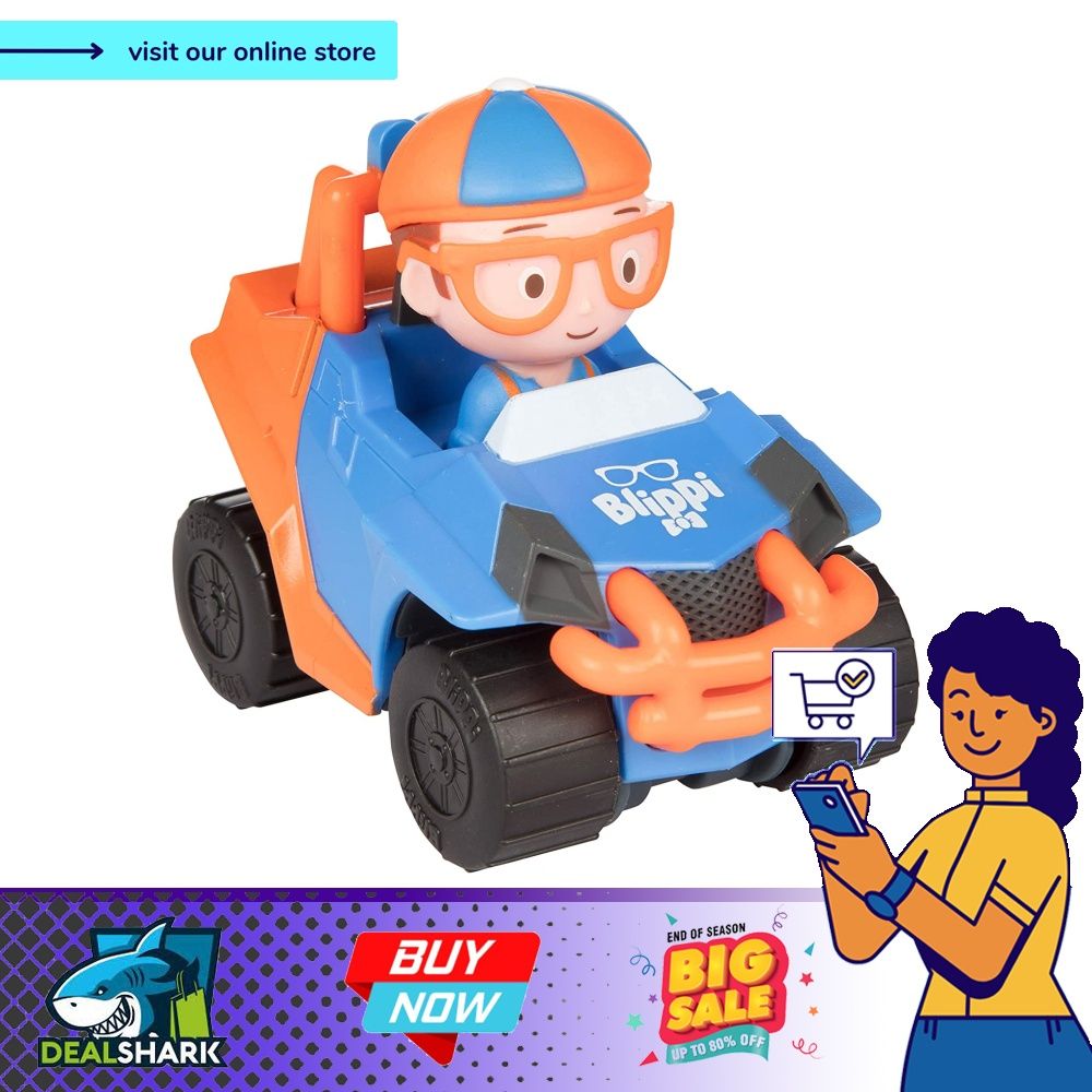 Blippi Toy Vehicles Playset of 4, Larger 3 Inch Size - Includes ...