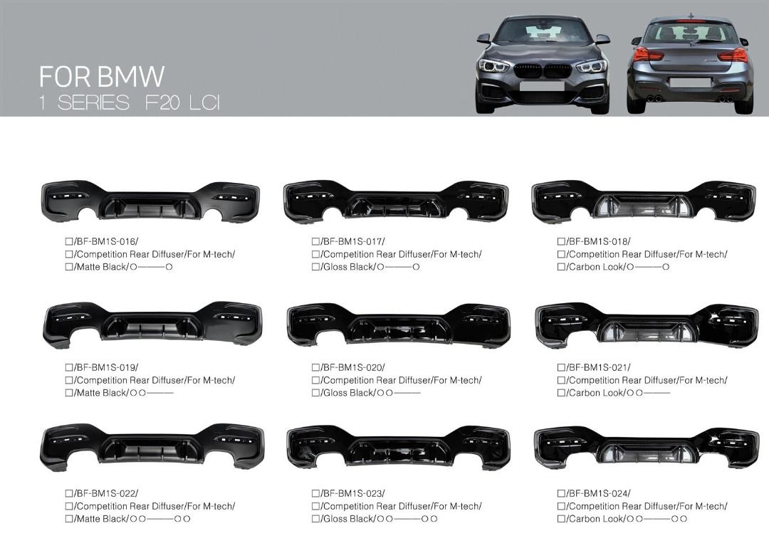BMW 1 SERIES F20/F20 LCI Body Kit Conversion, Car Accessories ...