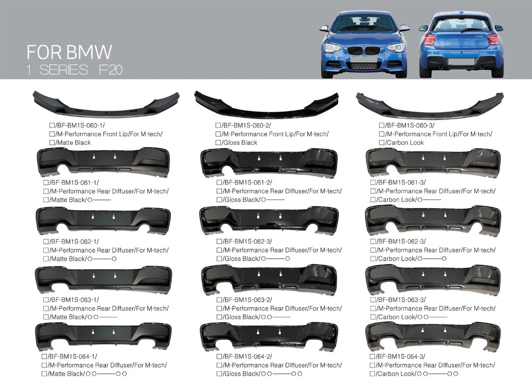 BMW 1 SERIES F20/F20 LCI Body Kit Conversion, Car Accessories ...