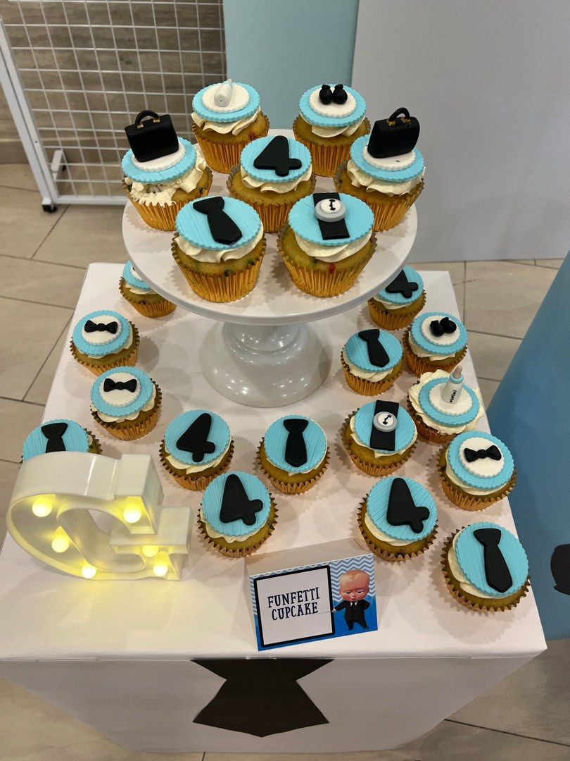 Boss Baby Theme Cupcakes, Food & Drinks, Homemade Bakes on Carousell