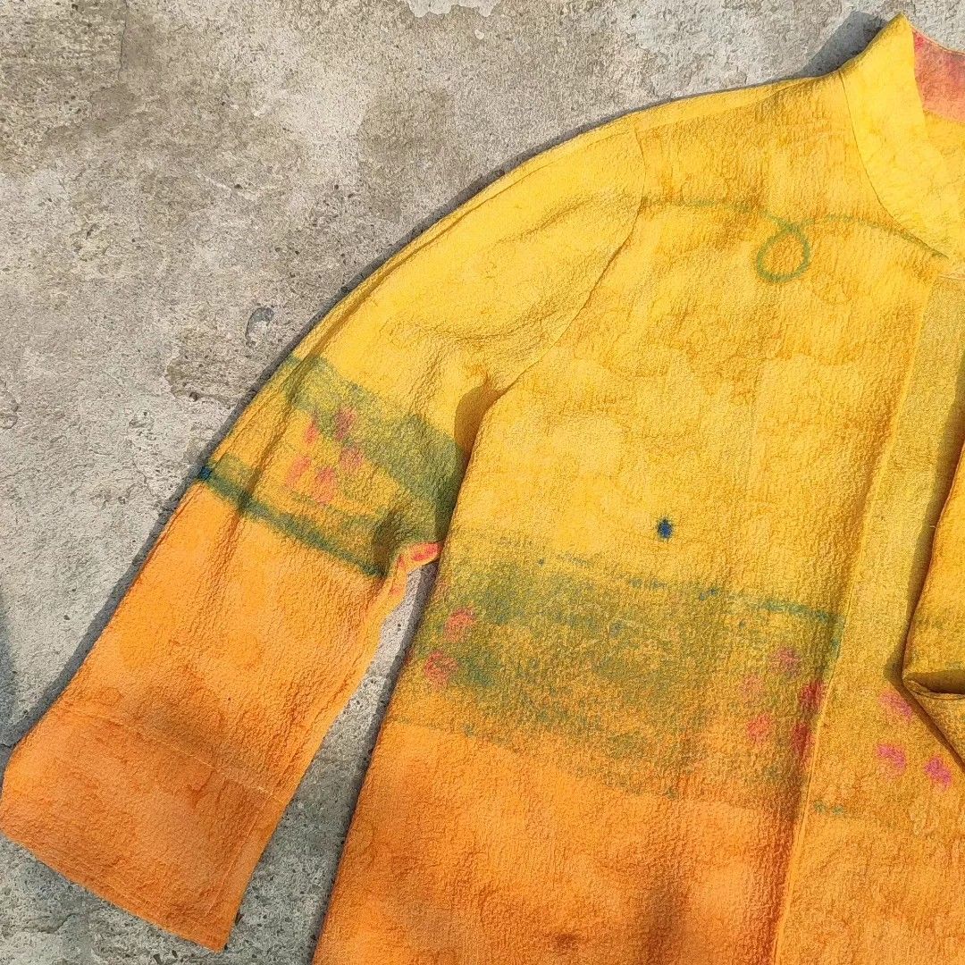 Brandless Color Splash Open Collar Textured Jacket., Women's Fashion ...