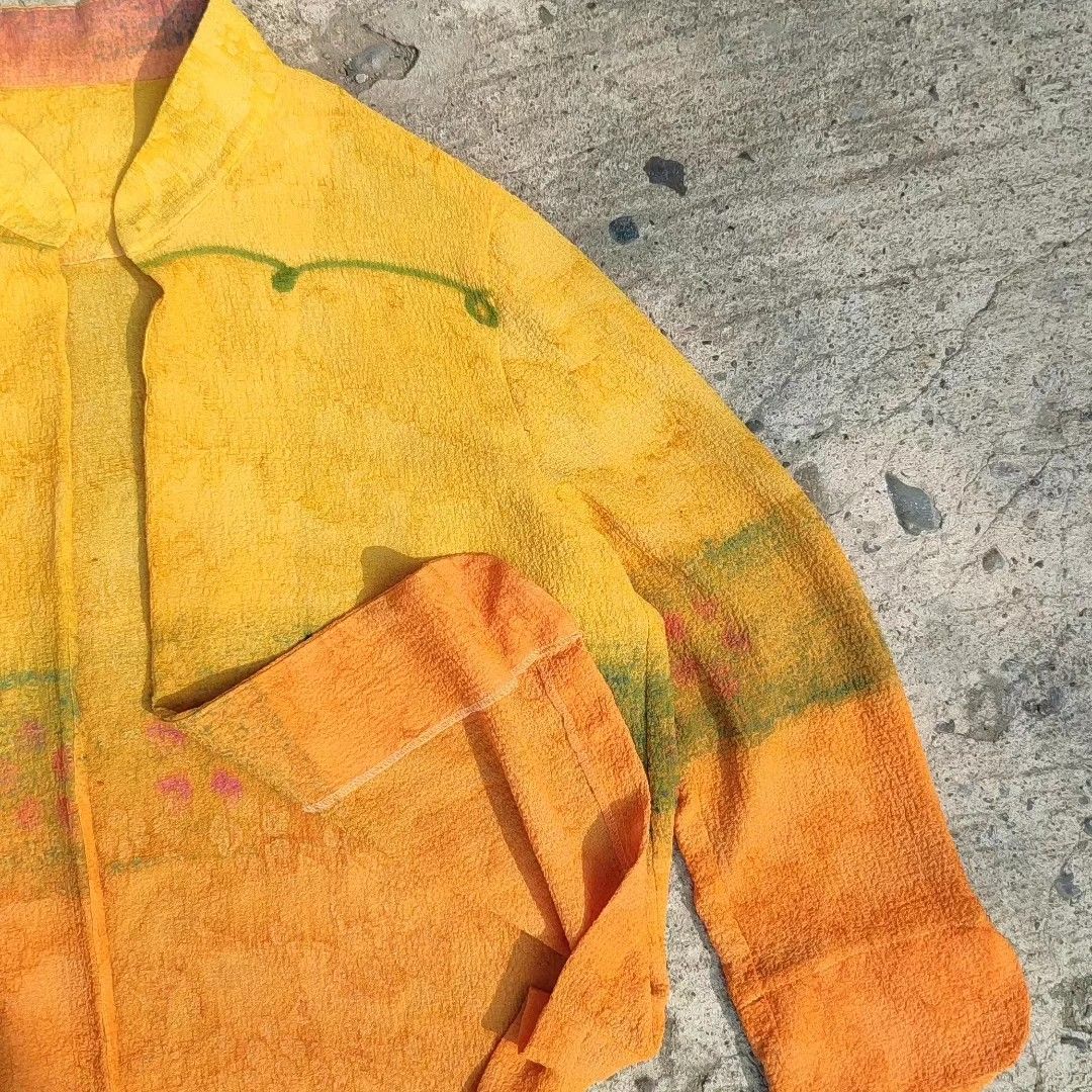 Brandless Color Splash Open Collar Textured Jacket., Women's Fashion, Activewear on Carousell