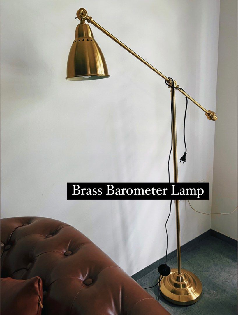 Brass Barometer Floor Lamp, Furniture & Home Living, Lighting & Fans ...