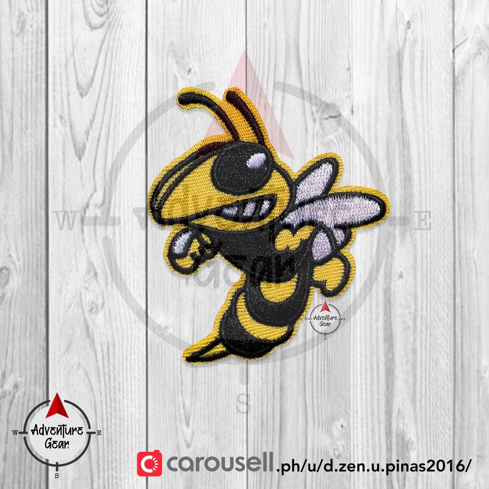 Bumble Bee / Hornet Tactical Morale Embroidered Patch with Velcro on Carousell