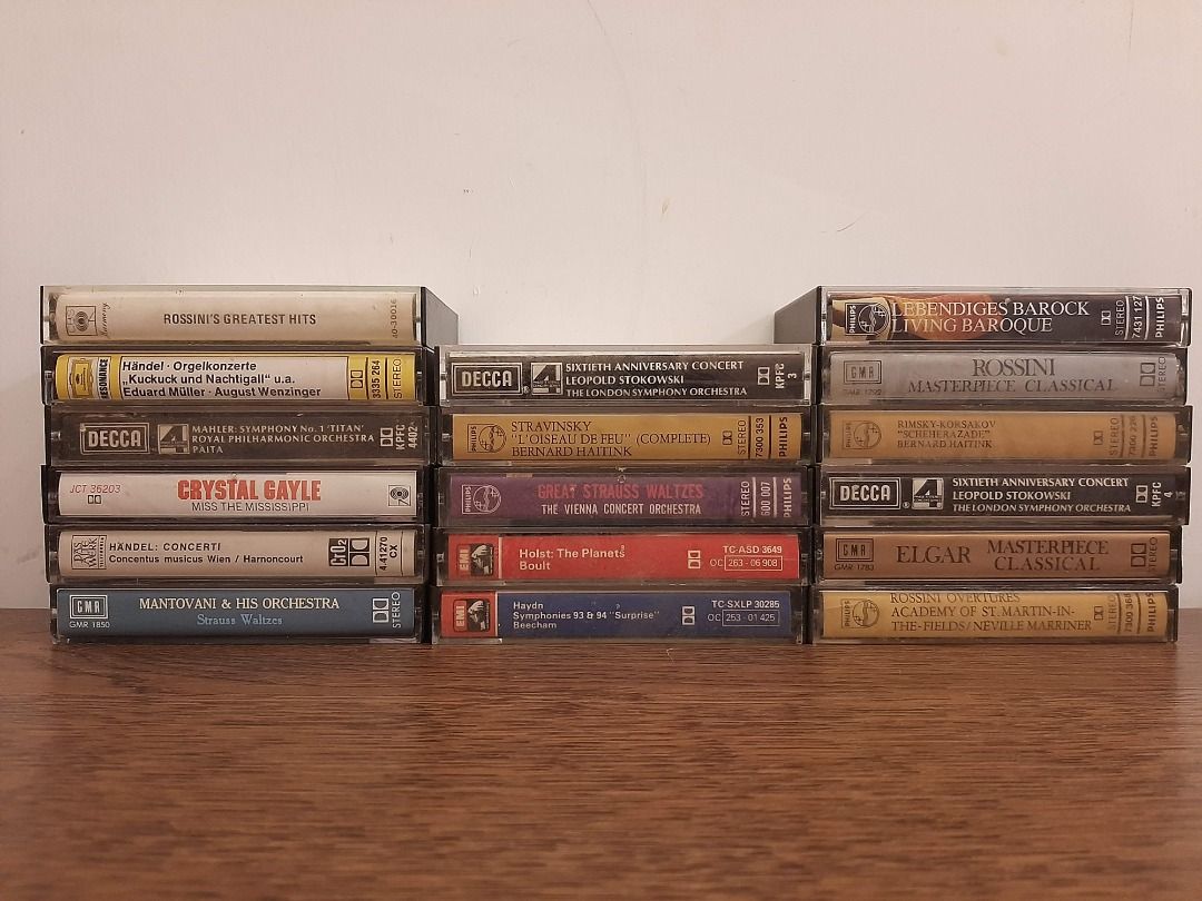 Cassettes (assorted), mostly classical, stored with care since the ...