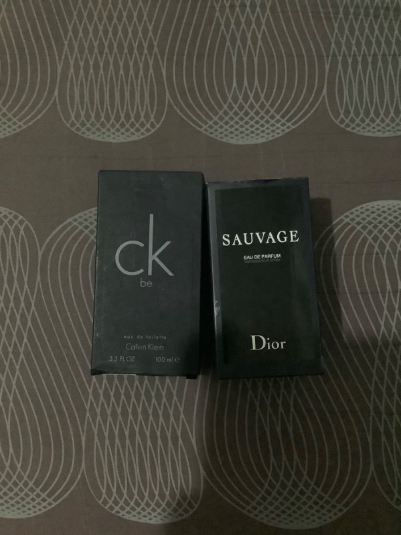 Ck be 100 ml and Dior sauvage, Beauty & Personal Care, Fragrance & Deodorants on Carousell