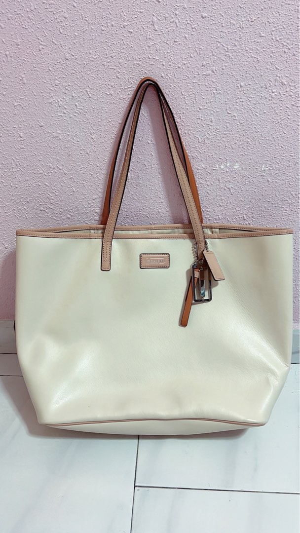 Coach Tote Bag Neutral in Color, Luxury, Bags & Wallets on Carousell