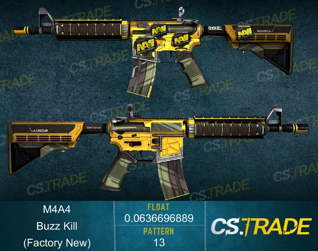 CSGO ★ M4A4 | Buzz Kill (Factory New) ★ Skins, Video Gaming, Gaming Accessories, In-Game ...