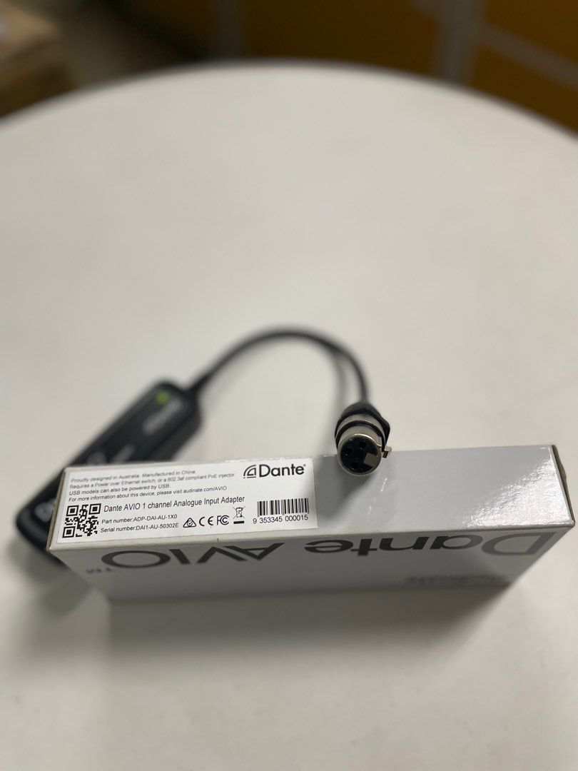 Dante AVIO 1-Channel Analog INPUT Adapter, Audio, Other Audio Equipment ...