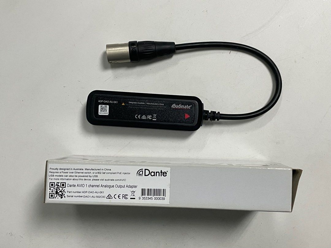 Dante AVIO 1-Channel Analog OUTPUT Adapter, Audio, Other Audio ...