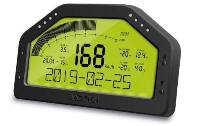 DO904 SINCO TECH Race Car Display Sensor Kit Gauge Meter LCD Screen ...