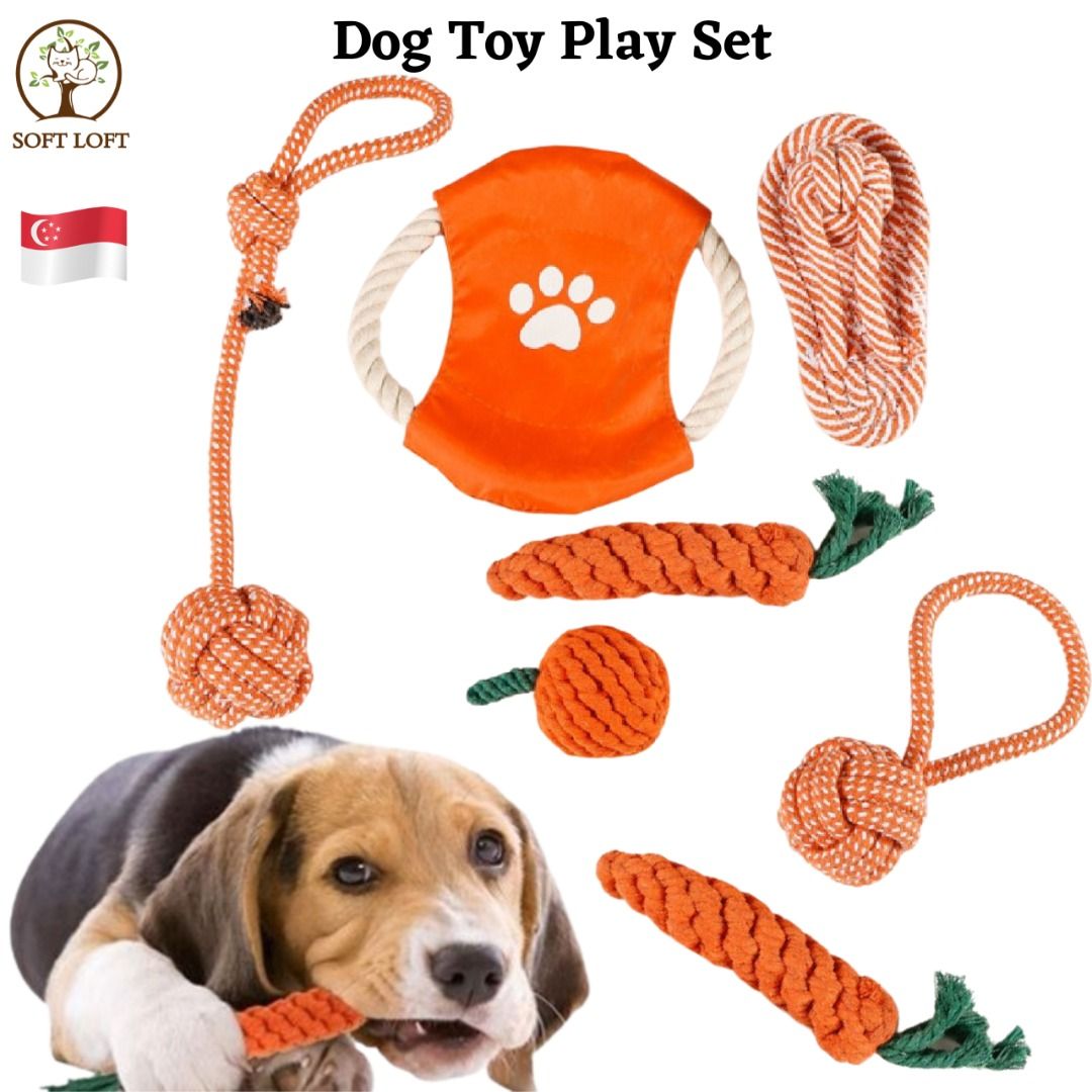 Dog Ferret Rope Chew Toys Durable Knotted Rope Tug Perfect for Teething ...