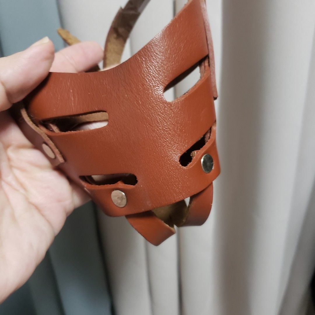 Dog Leather Muzzle Busal on Carousell