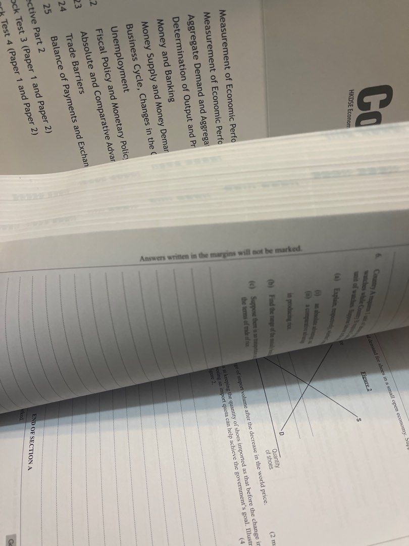 DSE economics complete exam practise mock paper-macro- &marking scheme, 興趣及遊戲, 書本 & 文具, 教科書 ...