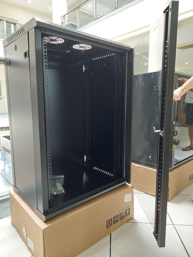 D-Tech 18U Wallmounted Data Cabinet W=600x D=450x H=3FT 3ft IDF ...