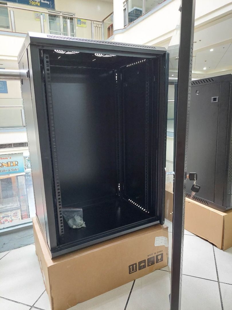 D-Tech 18U Wallmounted Data Cabinet W=600x D=450x H=3FT 3ft IDF ...