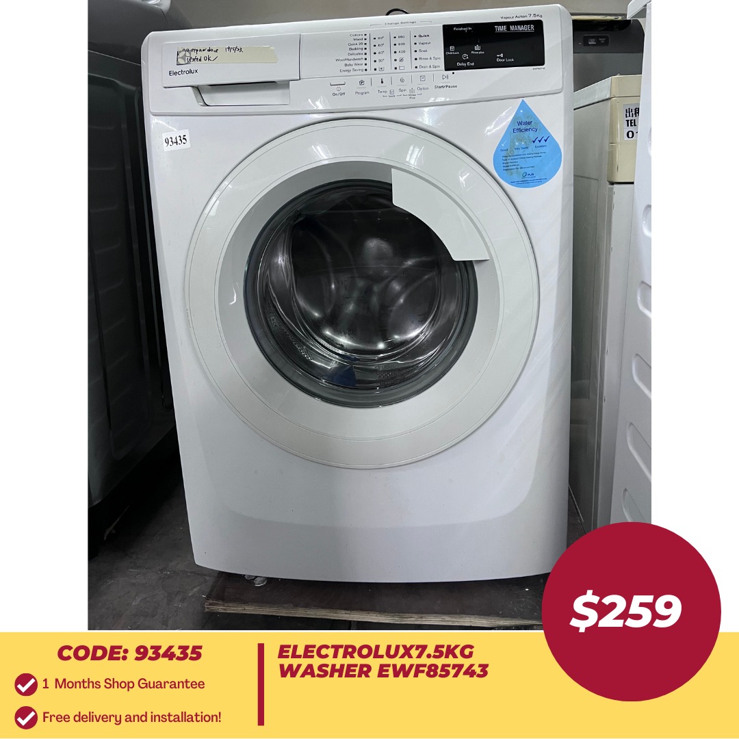 ELECTROLUX 7.5KG Washer EWF85743 (93435), Beauty & Personal Care ...