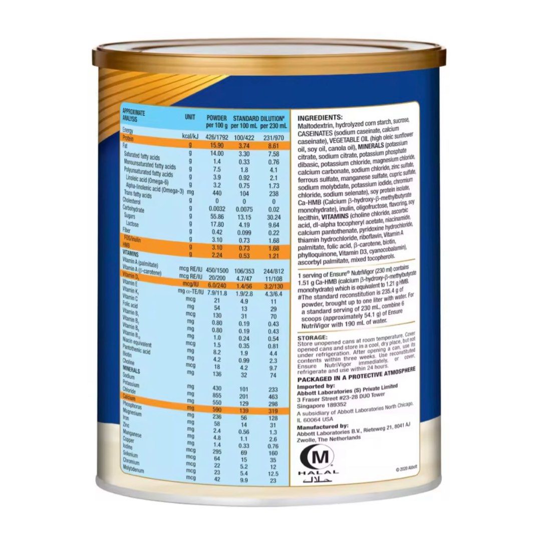 Ensure Nutrivigor Vanilla 850g, Health & Nutrition, Health Supplements, Vitamins & Supplements ...