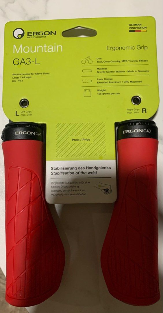 Ergon handle grip red, Sports Equipment, Bicycles & Parts, Parts ...