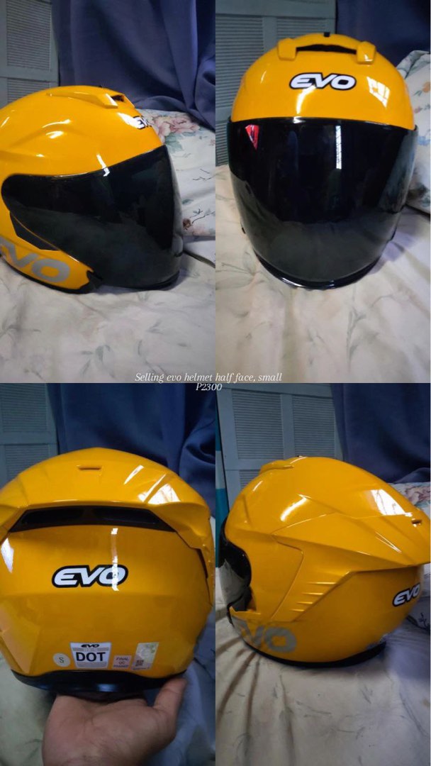 Evo half face helmet, small on Carousell
