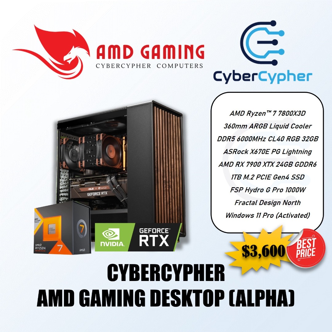 Gaming Desktop - AMD Gaming (Alpha) [AMD Ryzen 7 7800X3D, RX 7900 XTX ...