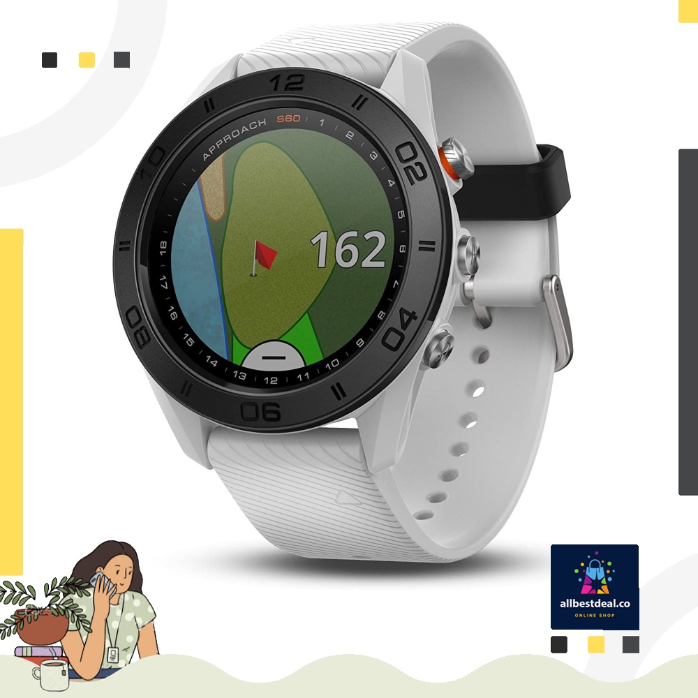 Garmin Approach S60, Premium GPS Golf Watch with Touchscreen Display ...