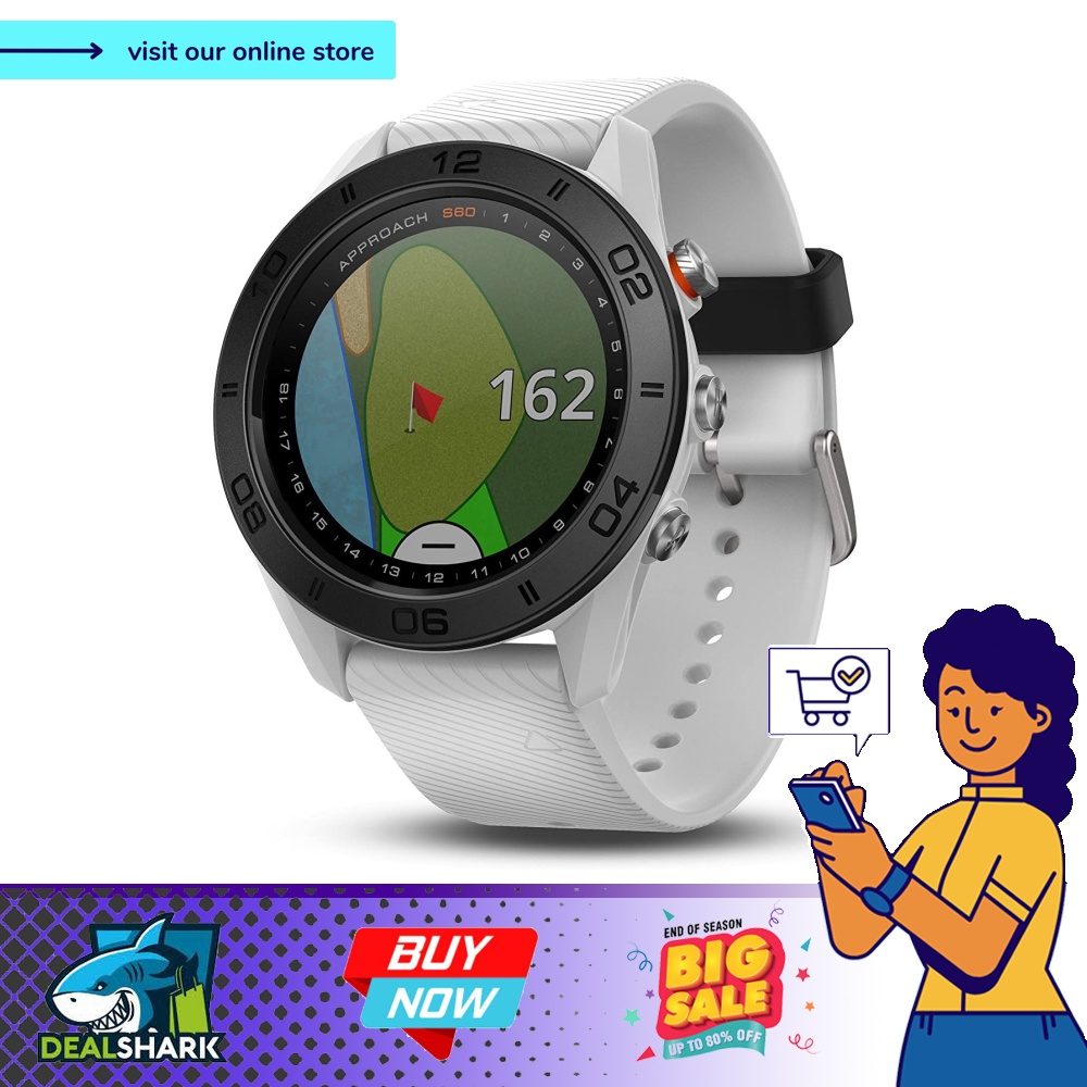 Garmin Approach S60, Premium GPS Golf Watch with Touchscreen Display ...