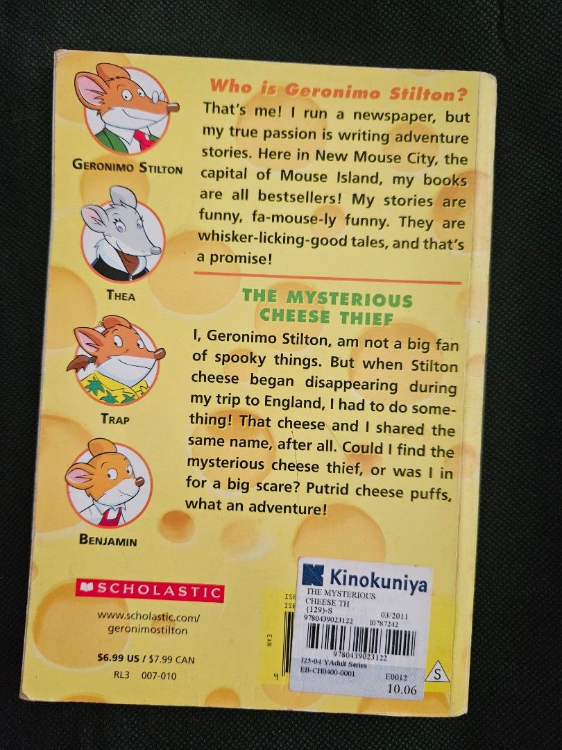 Geronimo Stilton: The Mysterious Cheese Thief, Hobbies & Toys, Books ...