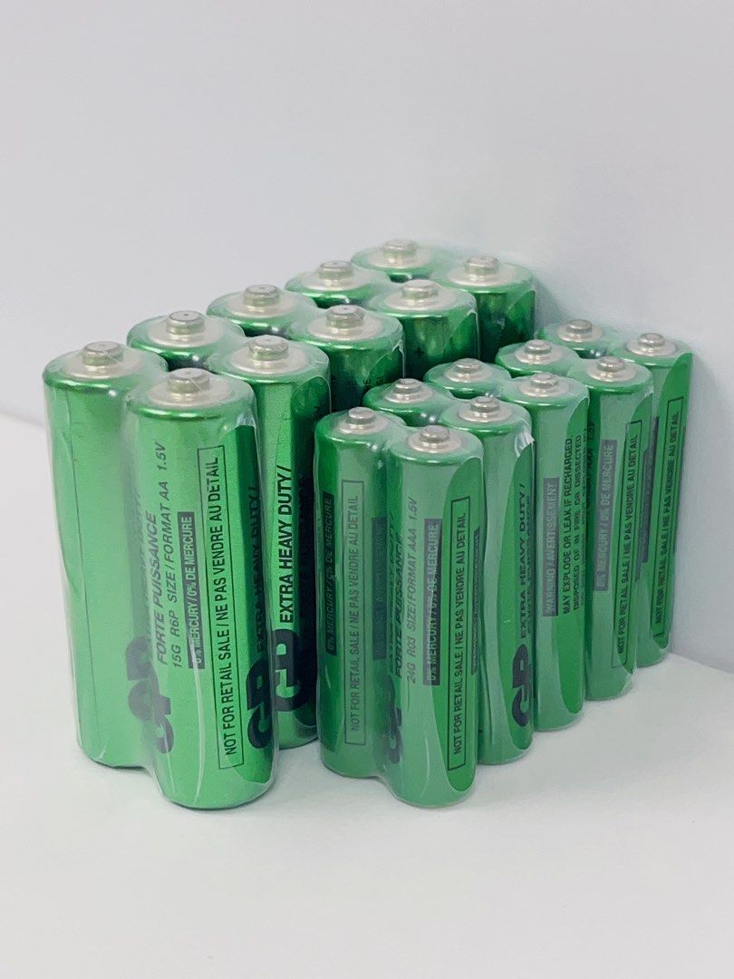 GP Extra Heavy Duty Carbon Zinc Battery AA / AAA, 20 pcs, Photography ...
