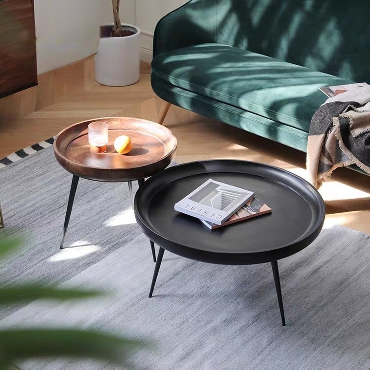 GROUND Rustic Round Coffee Table, Furniture & Home Living, Furniture ...