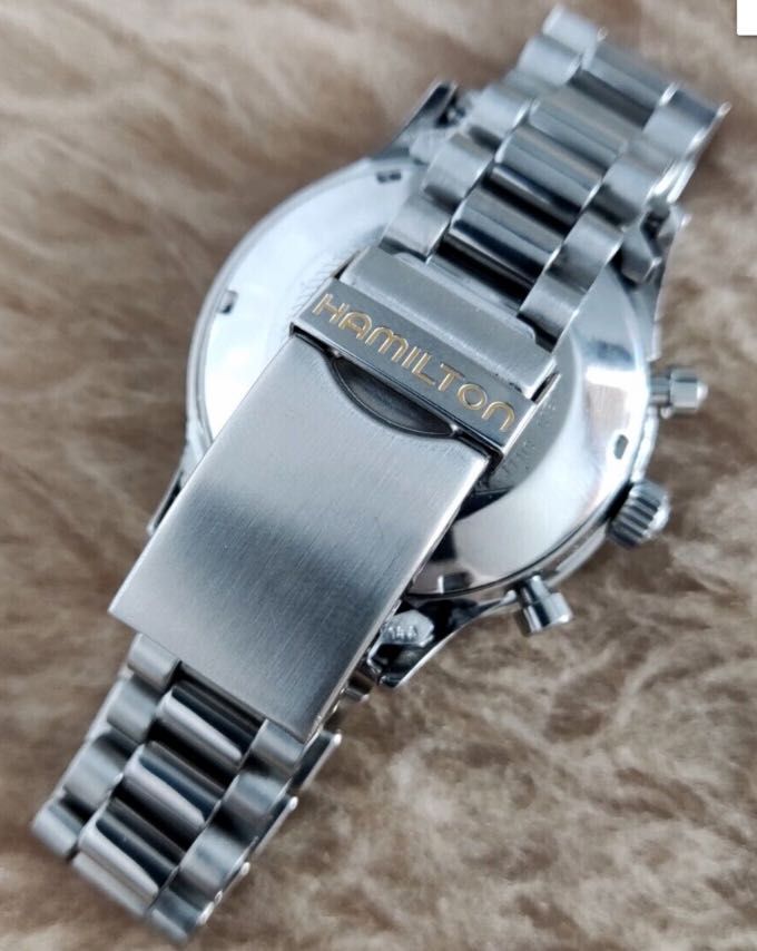 HAMILTON Chronomatic II 9988 "PAUL NEWMAN" Reverse PANDA Automatic 39 ...