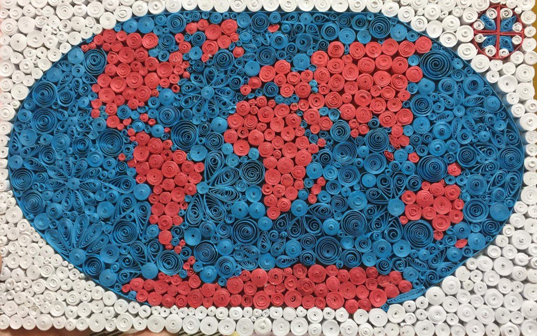 Handmade map of the world, Hobbies & Toys, Stationary & Craft, Handmade ...