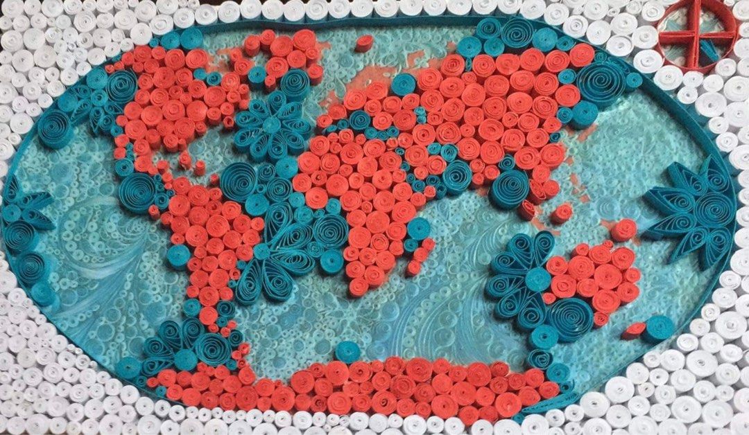 Handmade map of the world, Hobbies & Toys, Stationary & Craft, Handmade ...