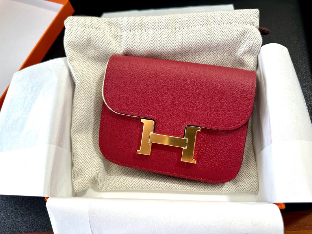 Hermes Constance Slim Wallet, Luxury, Bags & Wallets on Carousell