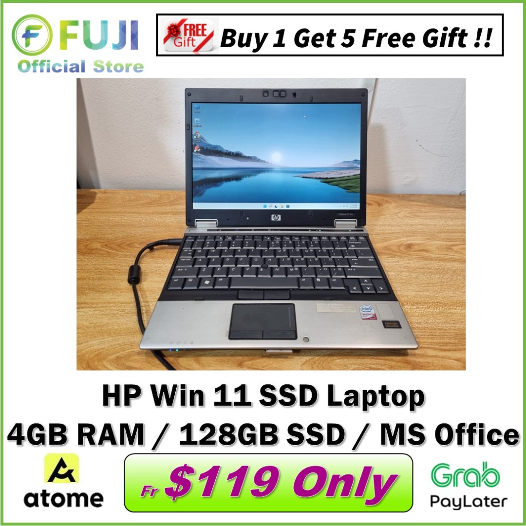 HP Win 11 intel SSD Laptop - 4GB RAM - 128GB SSD - Windows 11 - Free MS ...