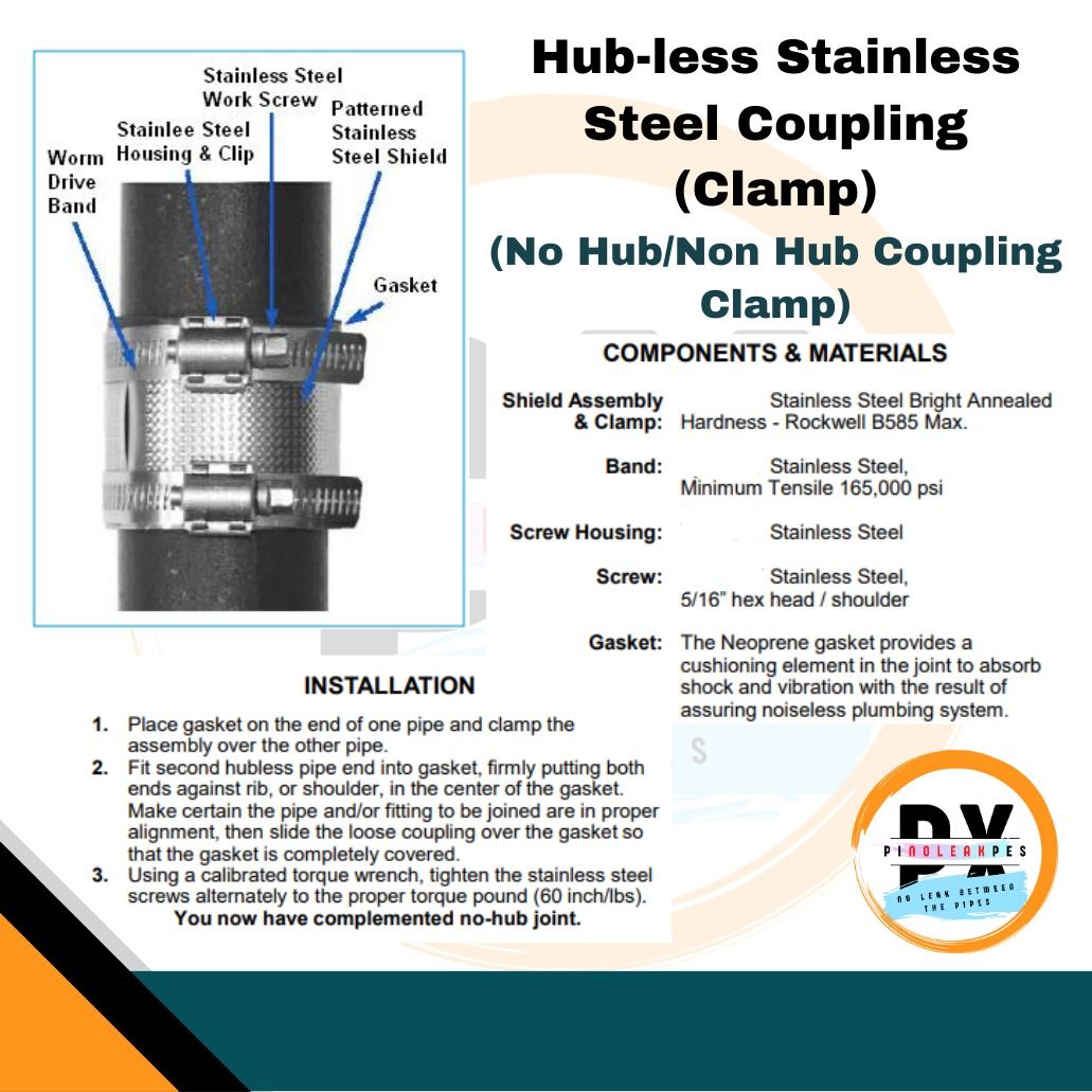 Hub-less Stainless Steel Coupling (Clamp), Commercial & Industrial ...