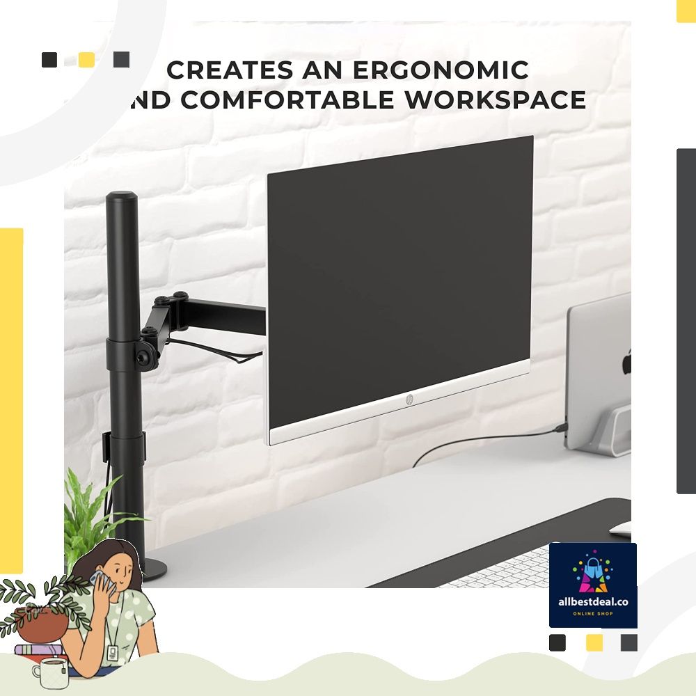 HumanCentric VESA Mount Adapter for HP M Series Monitors M22f, M24f ...