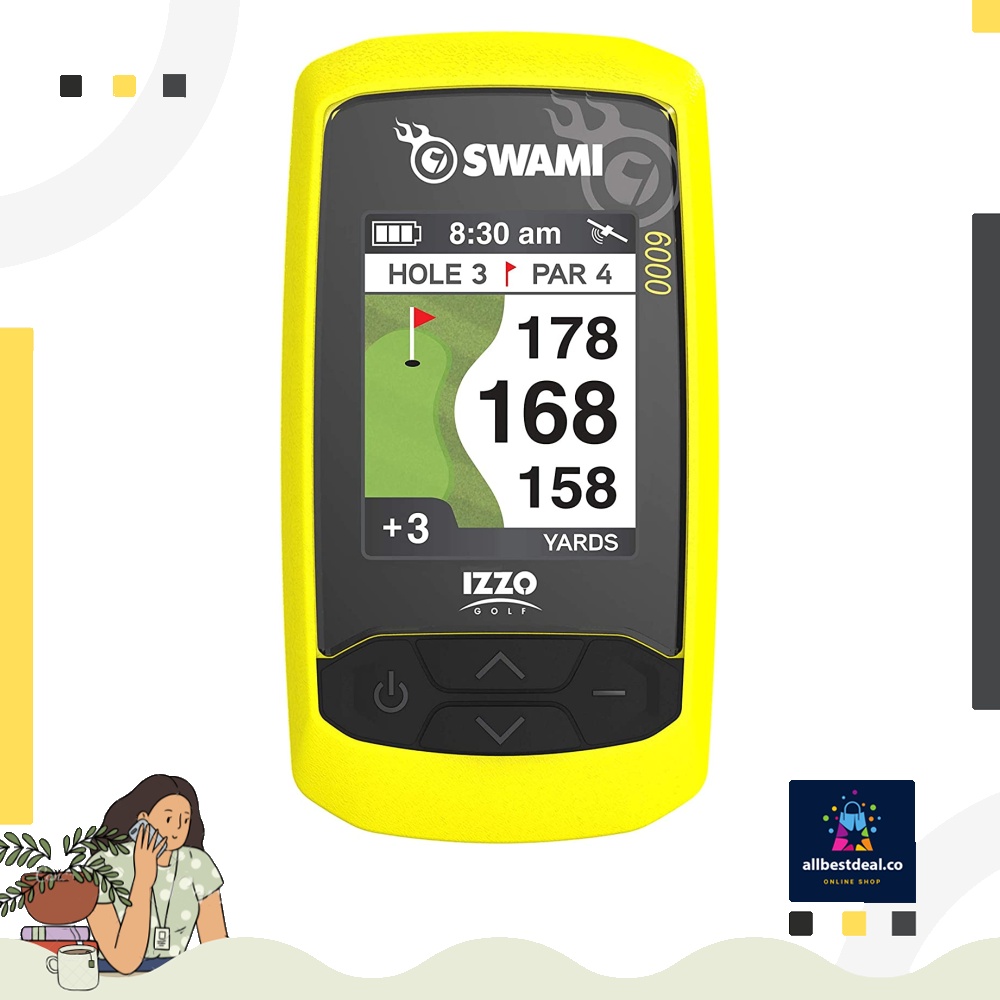 Izzo Swami 6000 Handheld Golf GPS Water-Resistant Color Display With ...