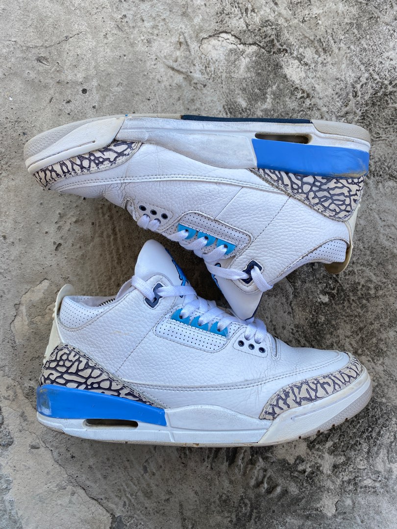 Jordan 3 UNC, Men's Fashion, Footwear, Sneakers on Carousell