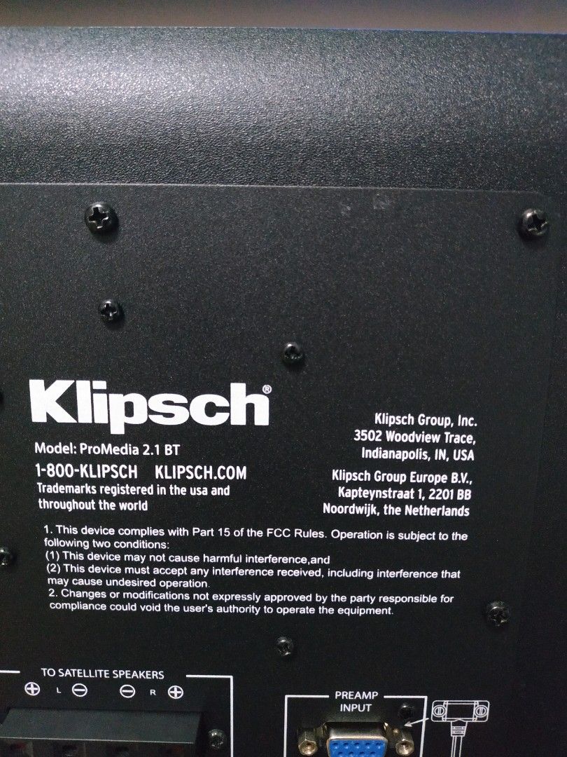 Klipsch ProMedia 2.1 Bt, Audio, Soundbars, Speakers & Amplifiers on ...