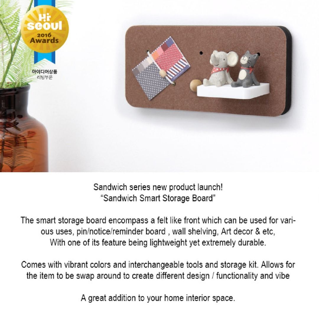 Korea Sandwich Smart Premium Storage Board - 135, Furniture & Home ...