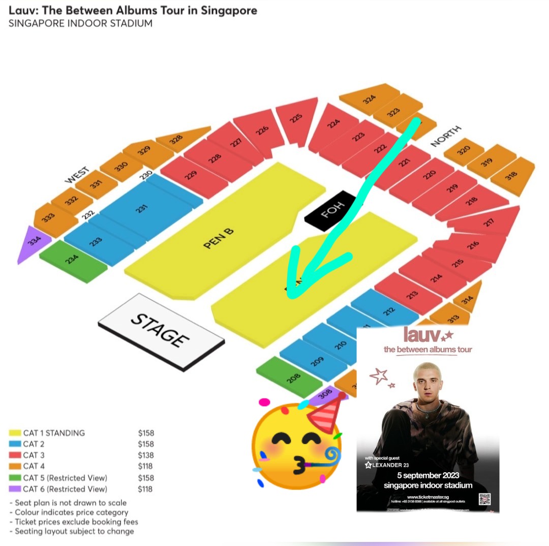 LAUV X2 STANDING CAT 1 PEN A TICKETS BETWEEN ALBUMS TOUR concert ...