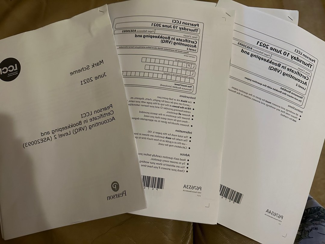 LCCI level1, 2 & 3 ，視頻、Pass Paper 紙本及 Soft copy , 興趣及遊戲, 書本 & 文具, 教科書 ...