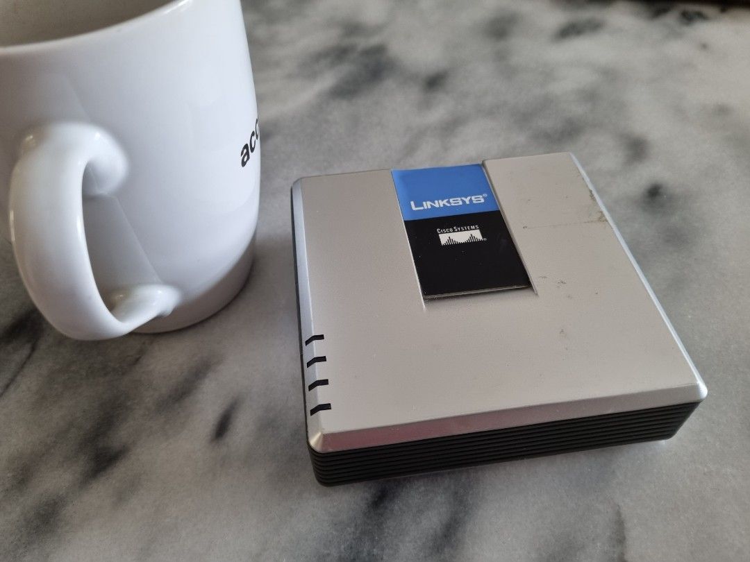 LINKSYS PAP2T VoIP PHONE adaptor with 2 ports, Computers & Tech, Office ...