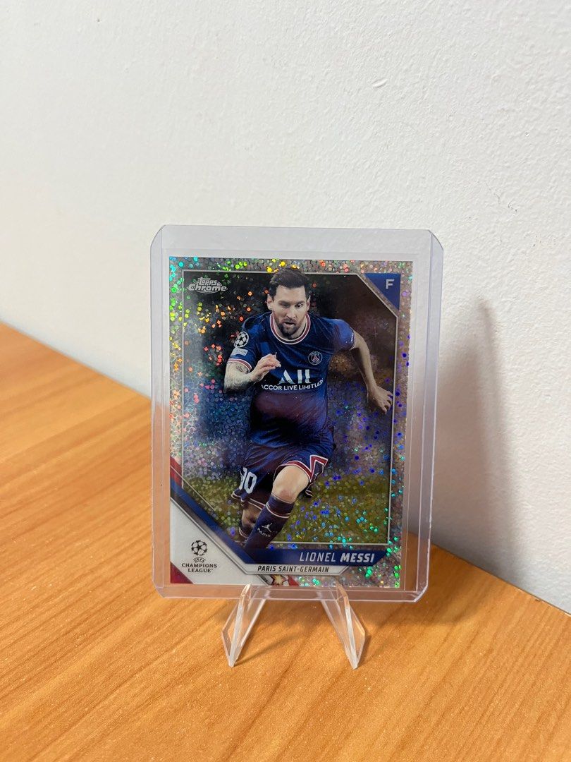 Lionel Messi Argentina PSG Topps Chrome Sparkles Short Print Rare card ...