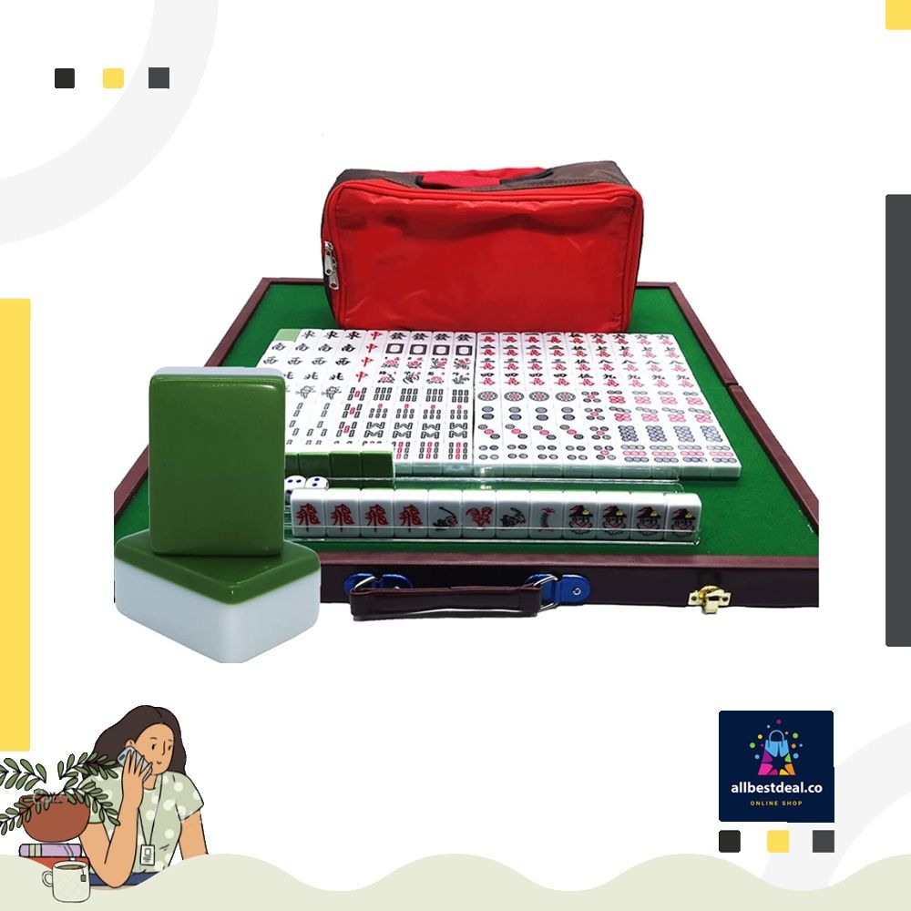 Mahjong Set Singapore Portable Travel Mahjong Set 30mm Mini 160 sheets ...