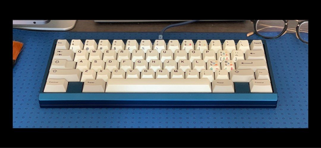 Midway 60 WKL navy blue custom mechanical keyboard, 電腦＆科技, 電腦周邊及配件, 電腦 ...