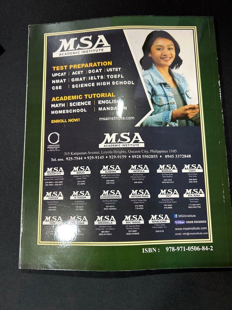 MSA Senior High School Admission Exam, Hobbies & Toys, Books ...